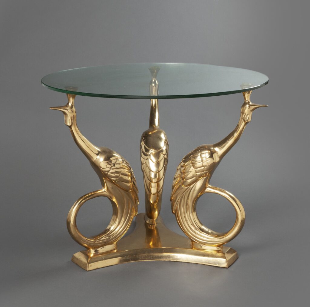 Brass Peacock coffee table - DAATSELAAR THE COLLECTION