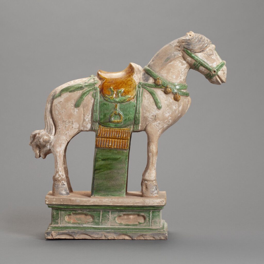 A Chinese Ming dynasty polychrome ming-qi pottery horse - DAATSELAAR ...